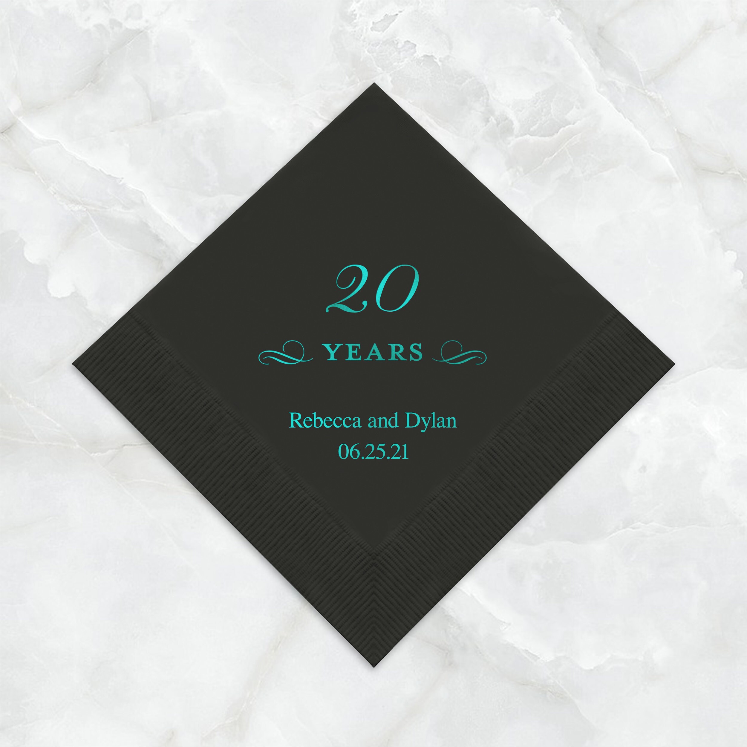 20 Years Design Personalized Napkins 20th Birthday Party | Etsy