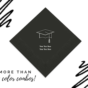 Custom Graduation Napkins Personalized Grad Napkins - Etsy