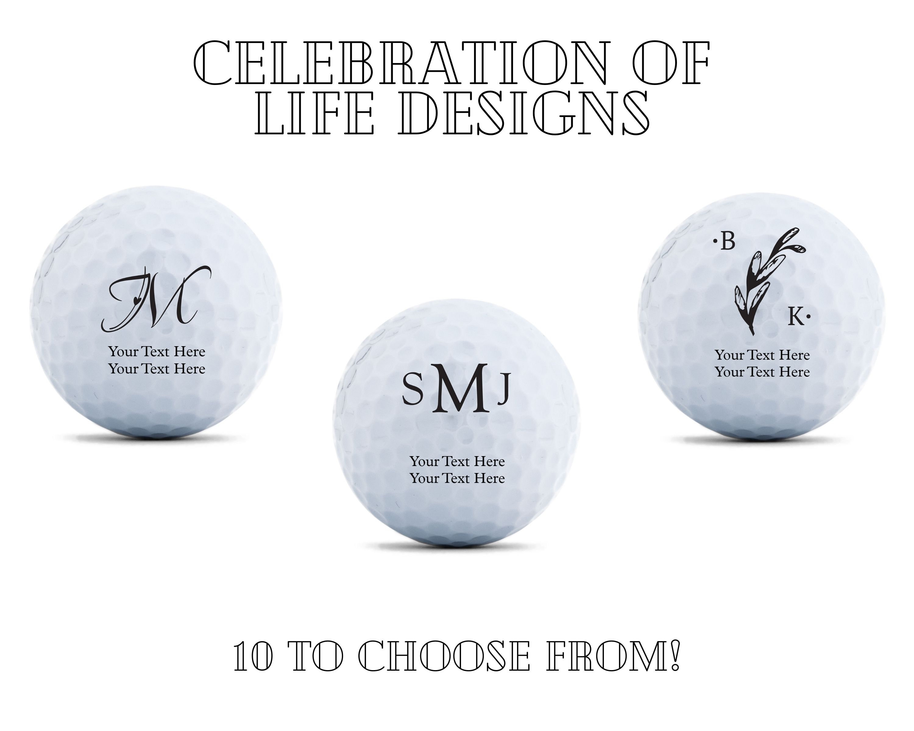 Personalized Celebration of Life Golf Balls - 10 Designs to Choose From ...