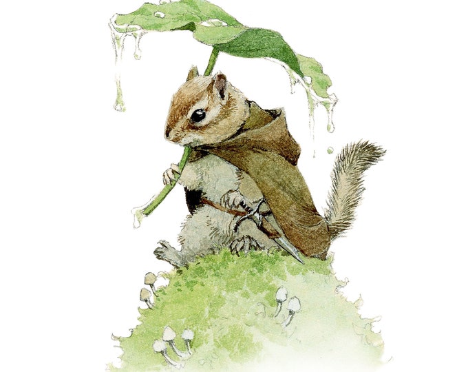 Bunny With Flail Print Etsy