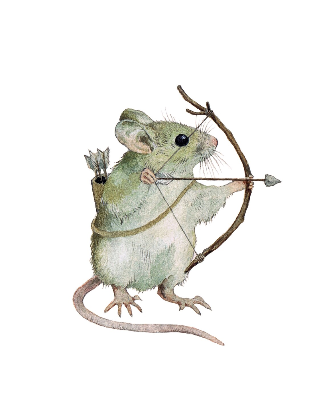 Mouse Archer Print | Etsy