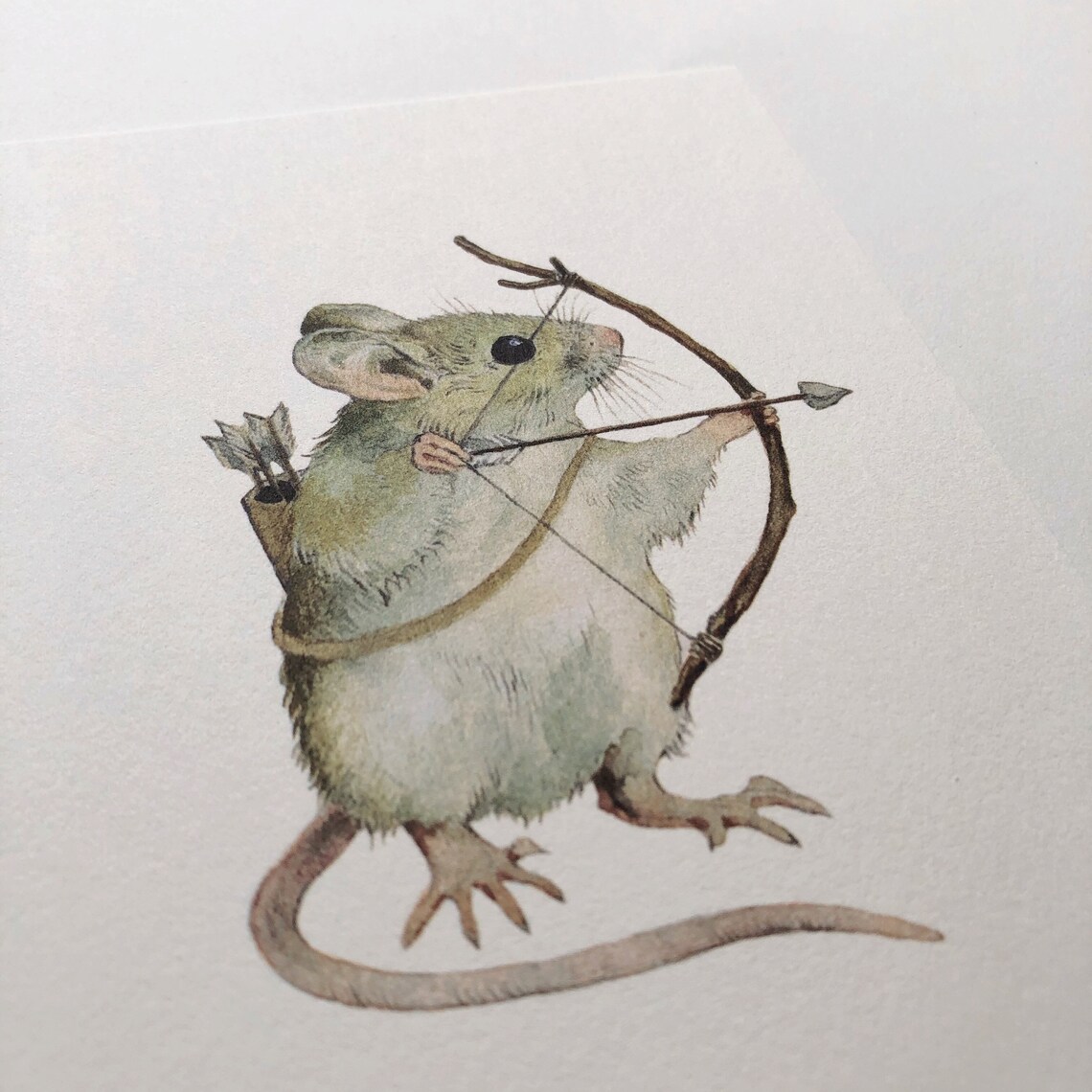 Mouse Archer Print | Etsy