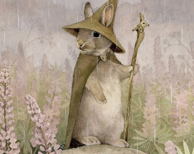 Bunny With Flail Print - Etsy