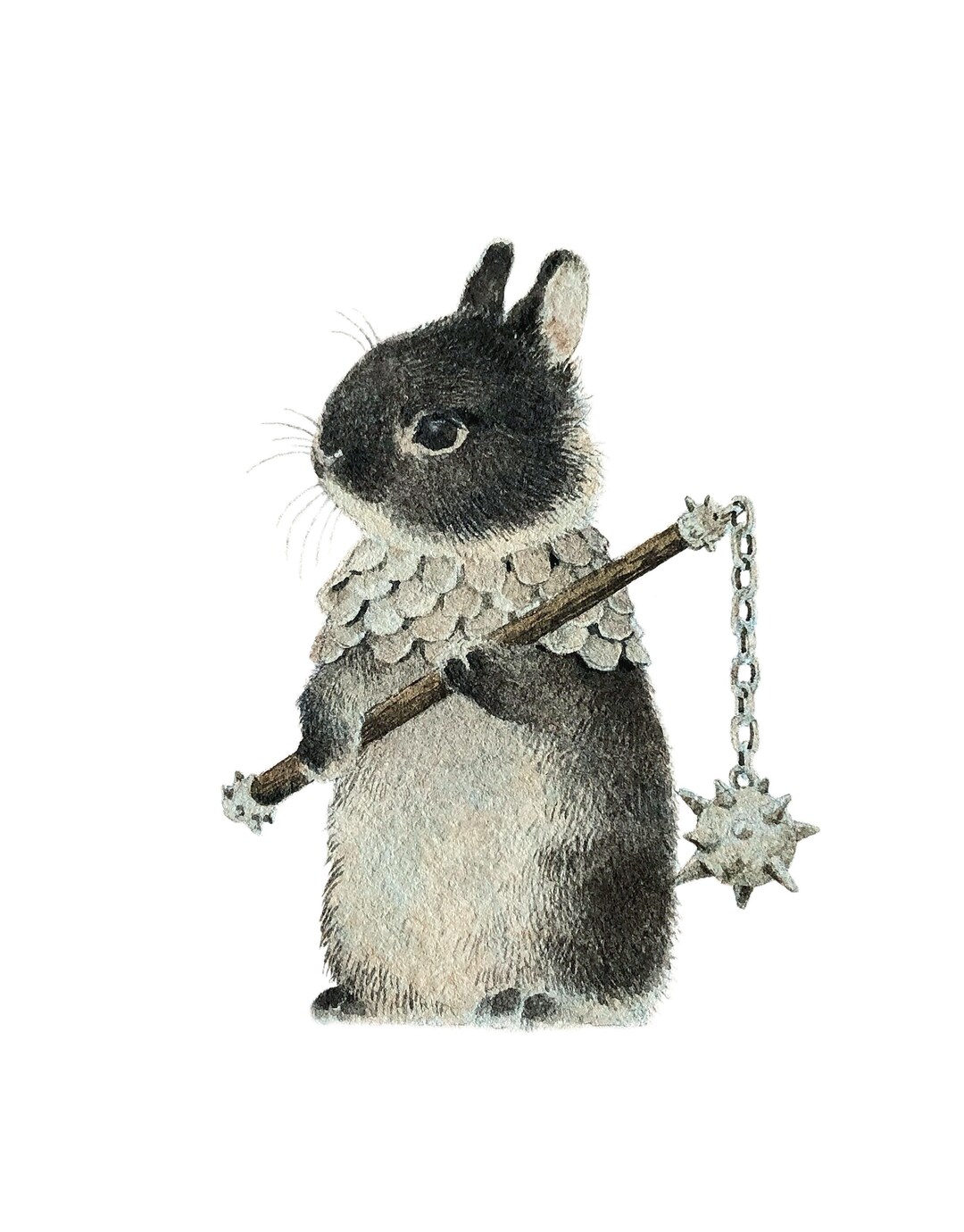 Bunny With Flail Print - Etsy