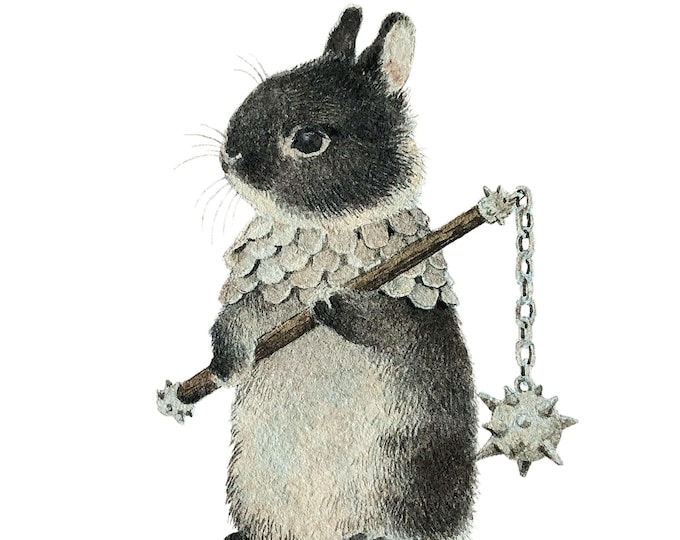 Bunny With Flail Print - Etsy