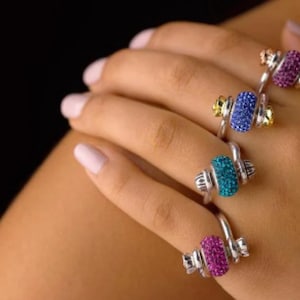 Ring for Beads Sterling Silver Interchangeable 'sophia' Fits Many ...