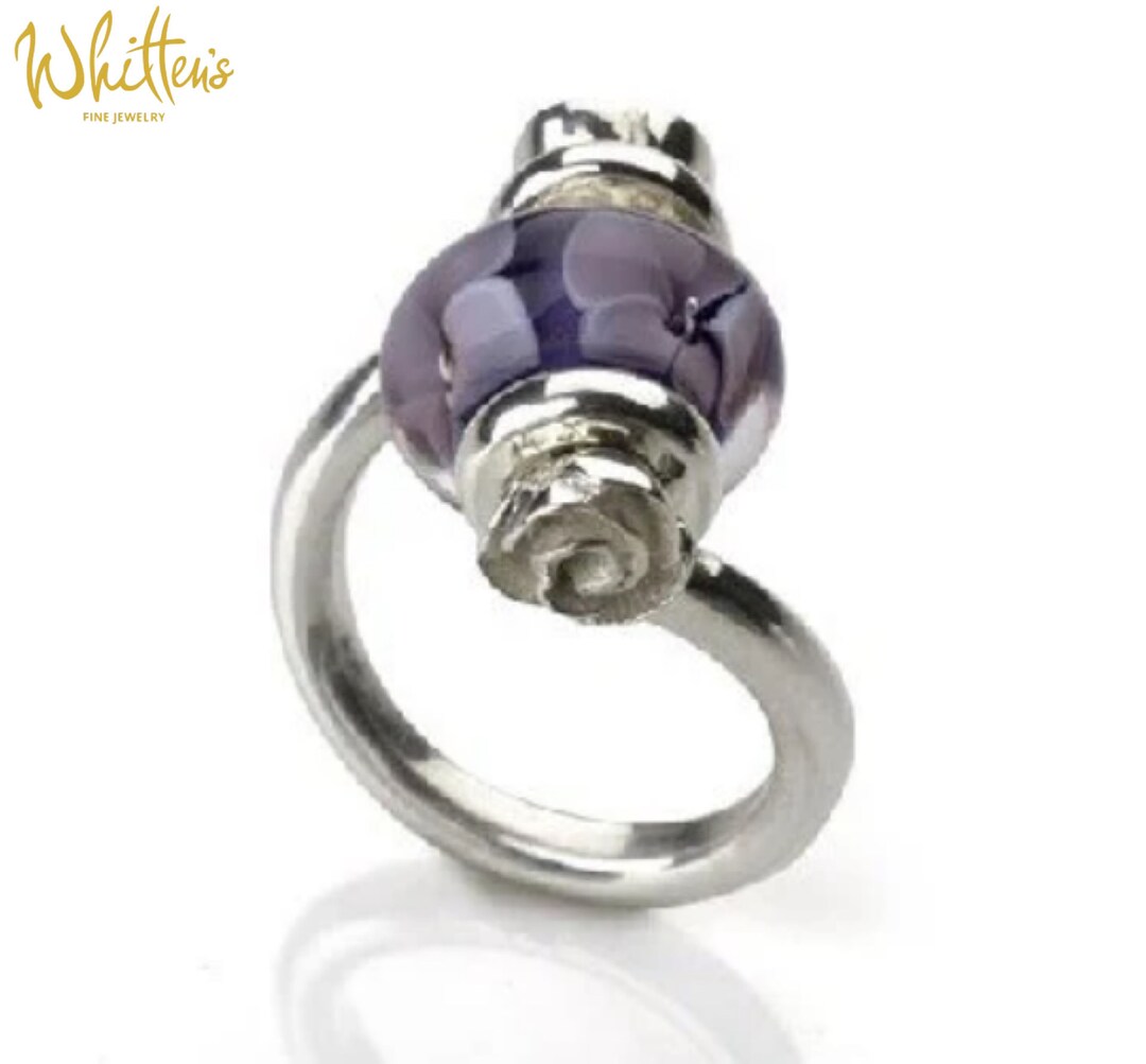 Ring for Beads Sterling Silver Interchangeable 'sophia' Fits Many ...