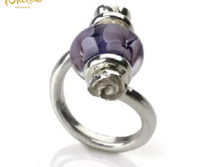 Ring for Beads Sterling Silver Interchangeable 'sophia' Fits Many ...