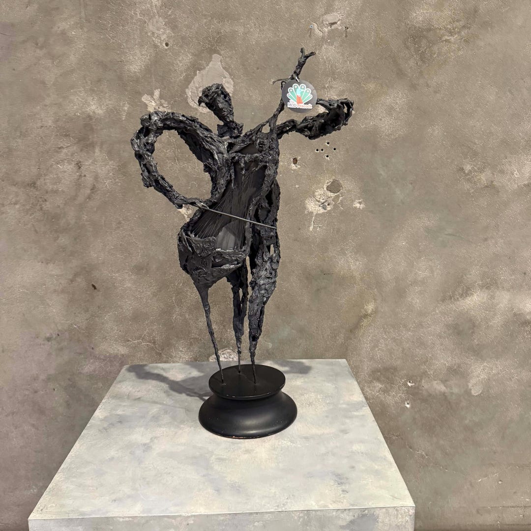 Brutalist Cello Player Sculpture (HQ8W2L) ***ASK for SHIPPING QUOTE ...