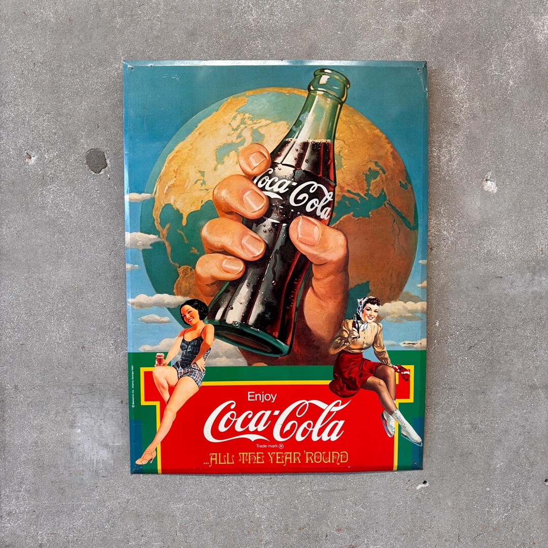 1982 Coca Cola Metal Sign (TATCPQ) ***ask for SHIPPING QUOTE*** - Etsy