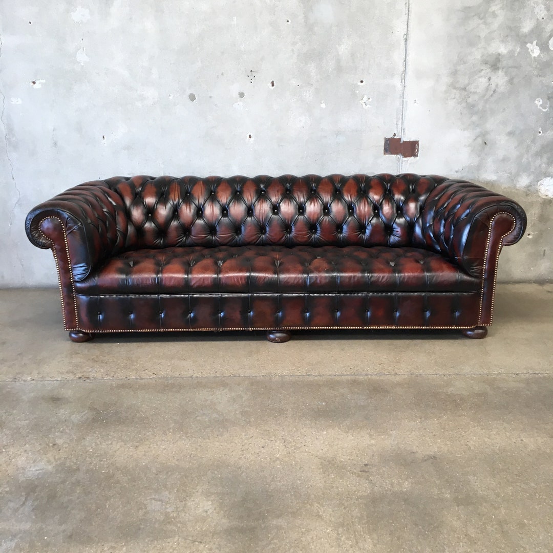 Leather Two Tone Colored Chesterfield Sofa L2H3GL ASK for SHIPPING ...