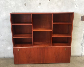 1960s Vintage Teak Dansk Buffet / Wall Unit With Tambour Doors - Etsy