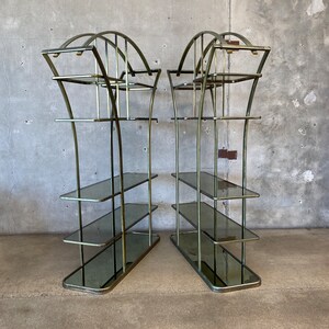 Pair of 80's Art Deco Style Open Shelving Etageres (GTFY2L) ***ASK for ...