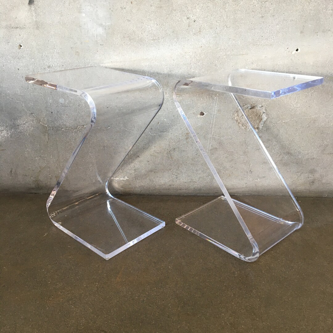 Pair of Acrylic z End Tables Made by Shlomi Haziza 6axgs7see Listing ...