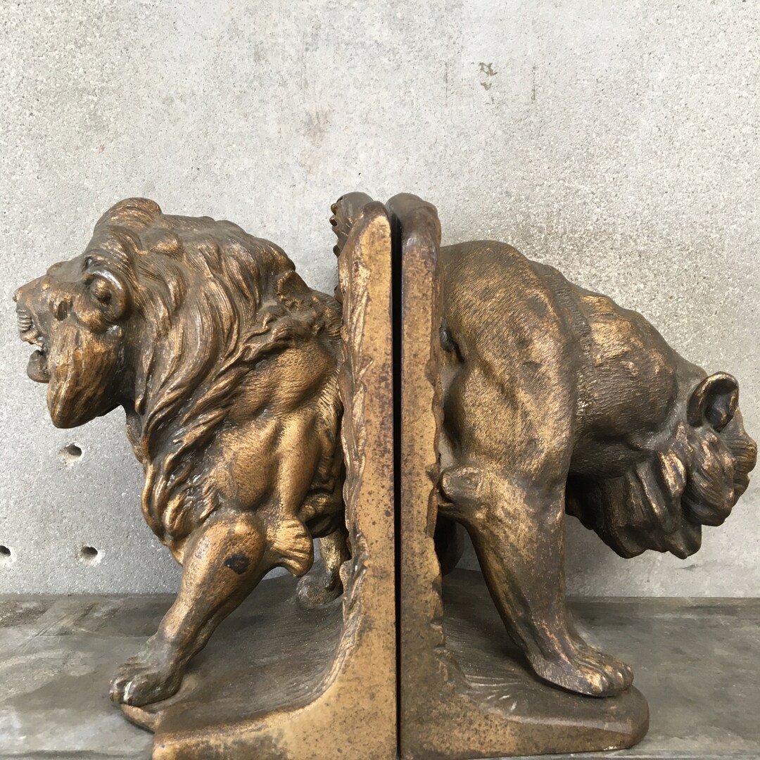 Lion & Tiger Bookends (AU77QU) ***ASK for SHIPPING QUOTE*** - Etsy