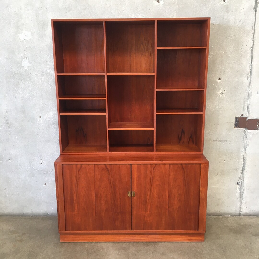 1960s Vintage Teak Dansk Buffet / Wall Unit With Tambour Doors - Etsy