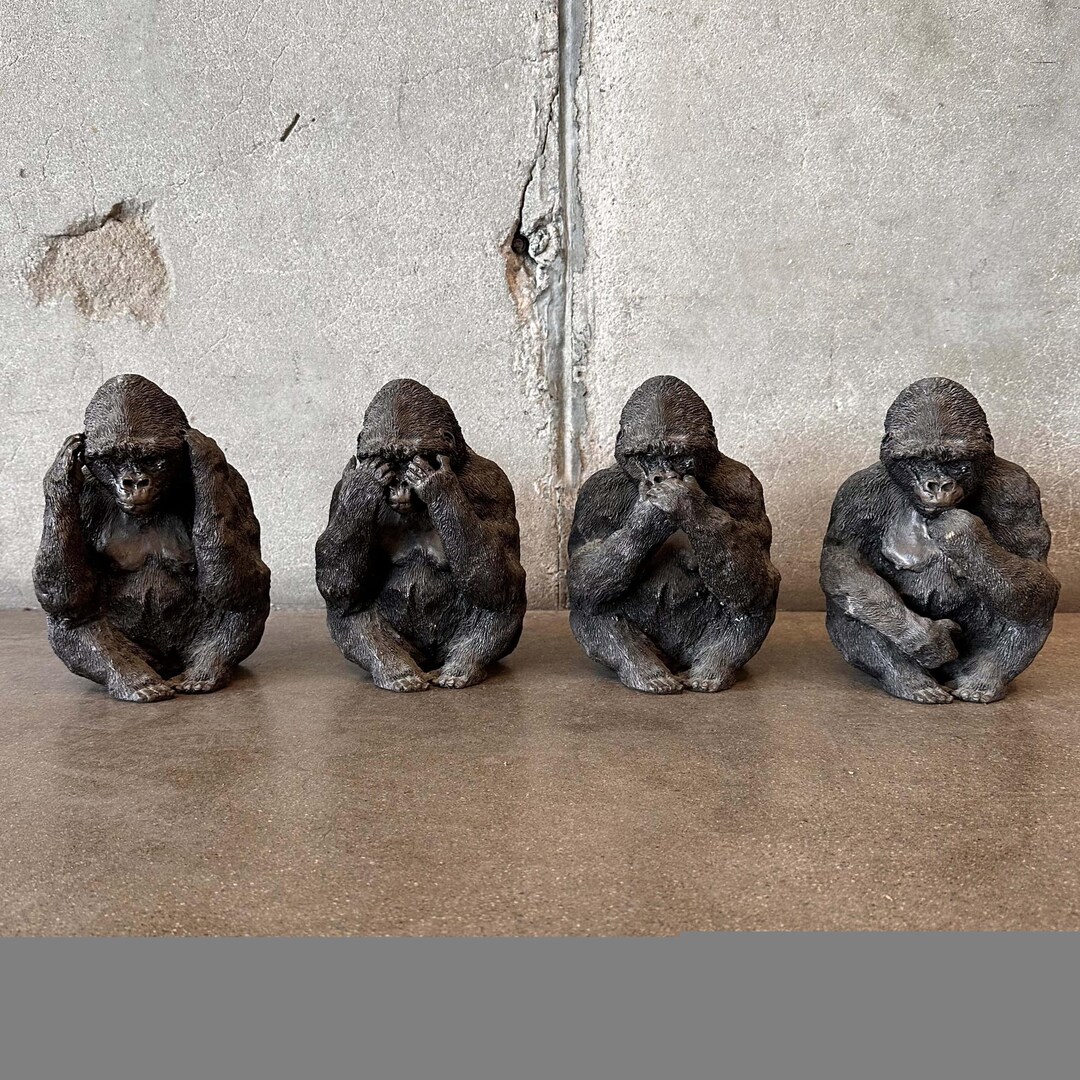 Three Wise Monkeys by Joseph Vaca in Bronze WRU99A ASK for SHIPPING ...