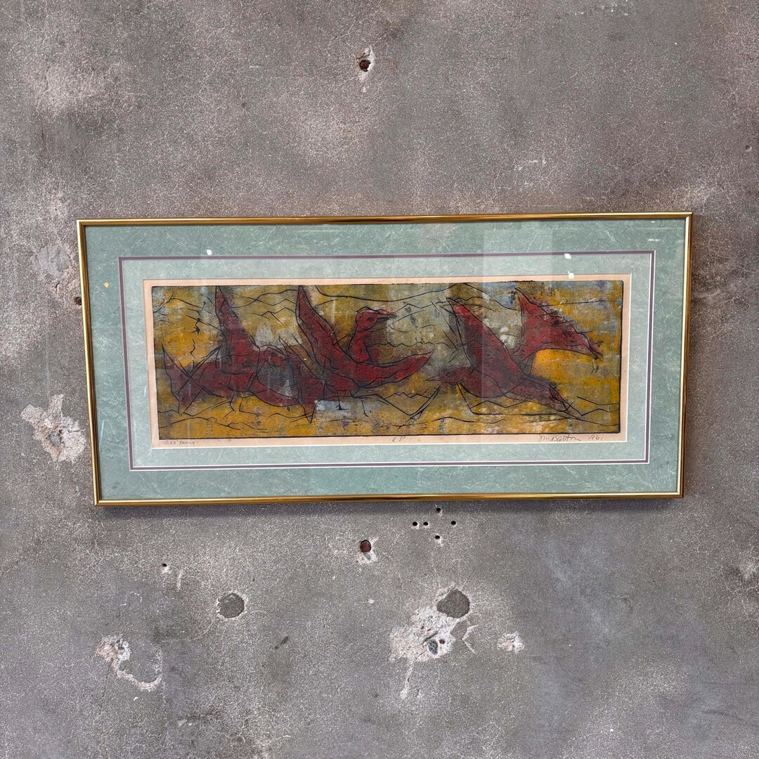 Artist John Murray Barton "bird Family" (43KYNY) ***ASK for SHIPPING ...