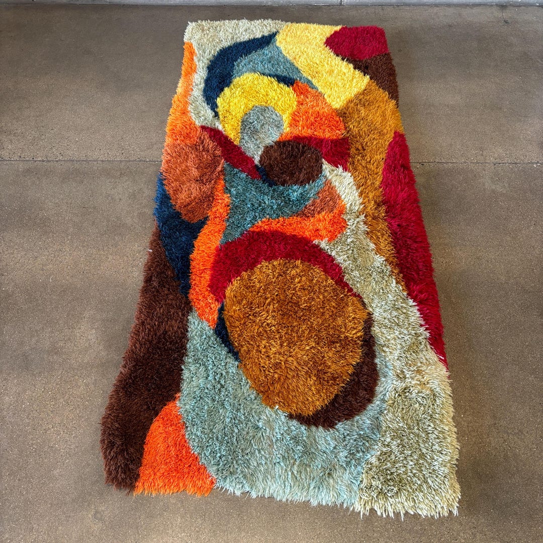 Vintage 1970s Shag Area Rug EAPC6C ASK for SHIPPING QUOTE - Etsy