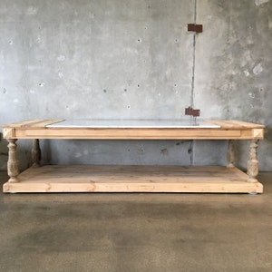 French Farmhouse Island/console W/marble Made in France D5XVTB see ...