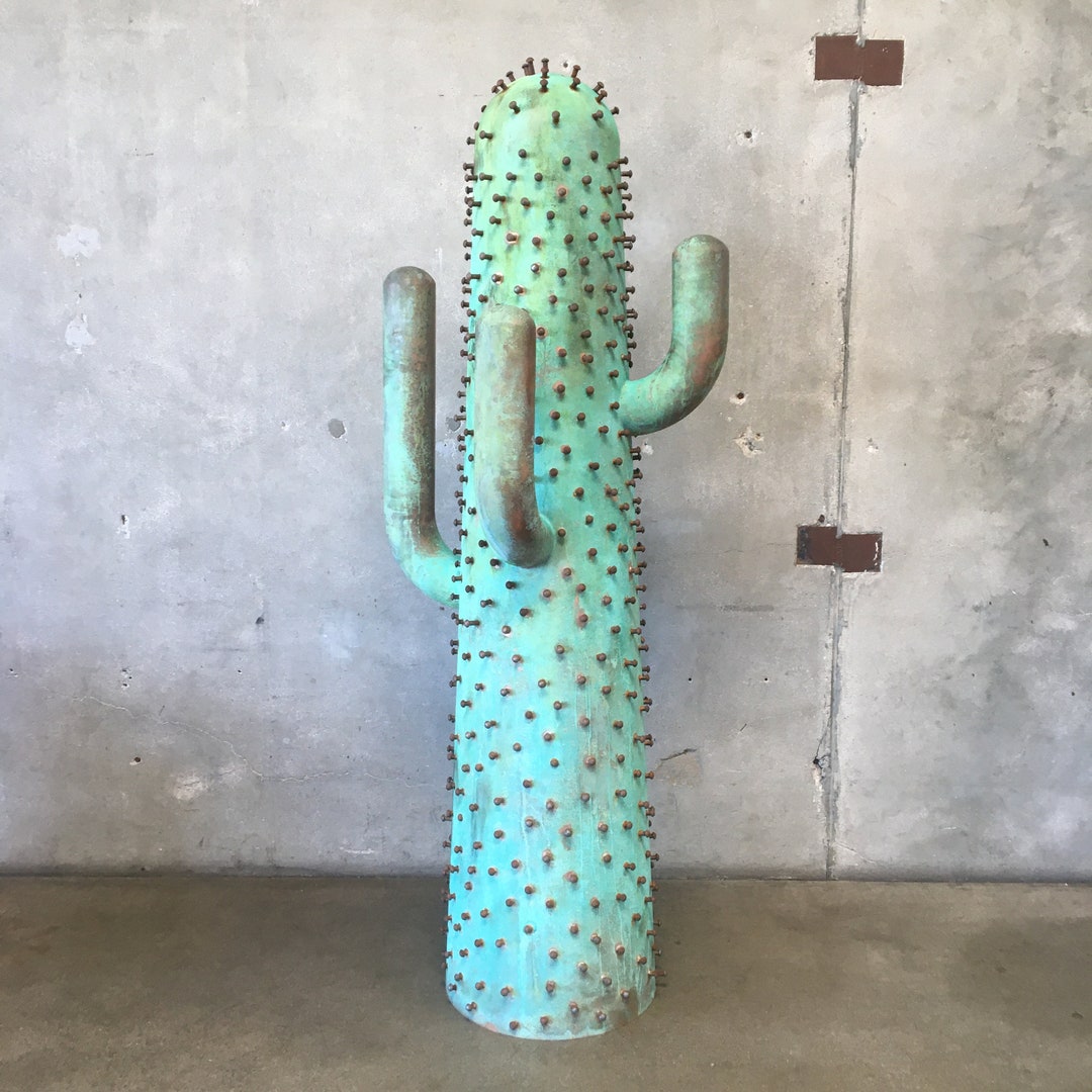 Metal Copper Cactus Sculpture N2P24B ASK for SHIPPING QUOTE - Etsy
