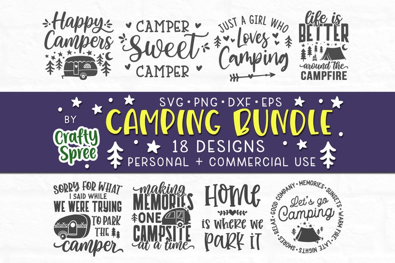 Camping SVG Bundle - Camping Svg Files - Camping Svg - Camping Sign Svg ...