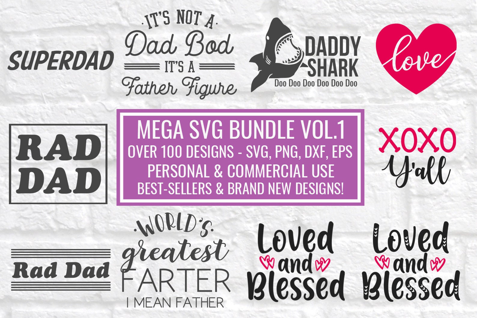 Mega SVG Cut File Bundle Over 100 Cut Files for Crafters - Etsy