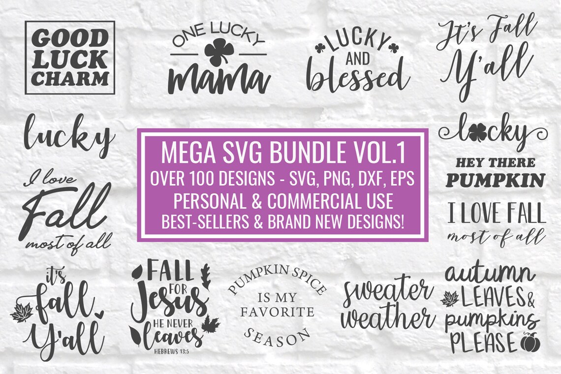 Mega SVG Cut File Bundle Over 100 Cut Files for Crafters | Etsy