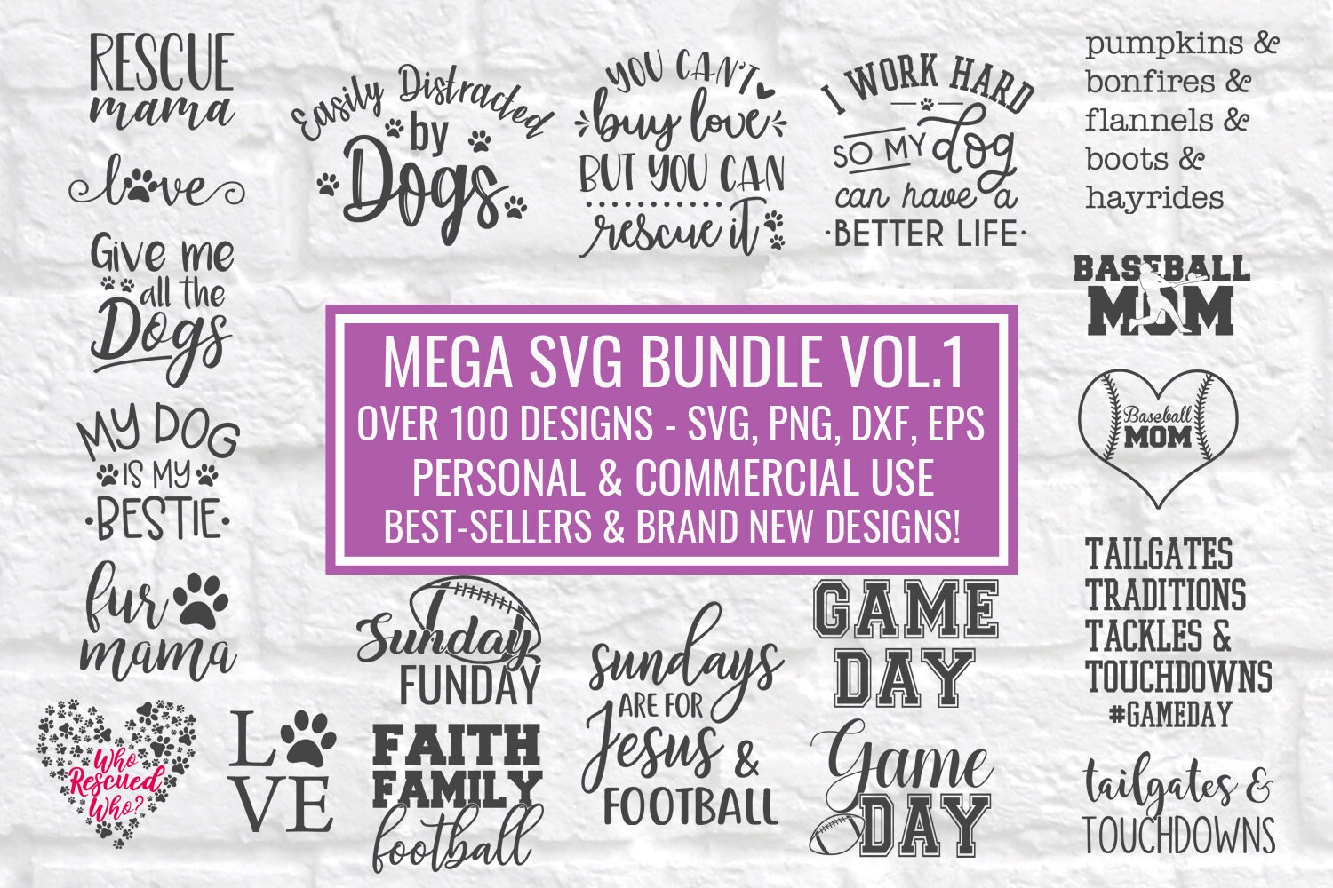 Mega SVG Cut File Bundle Over 100 Cut Files for Crafters - Etsy