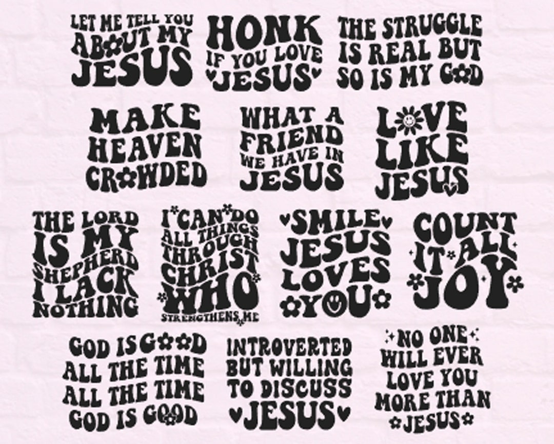 Groovy Christian SVG Bundle, Retro Svg, Jesus Svg, Inspirational Svg ...