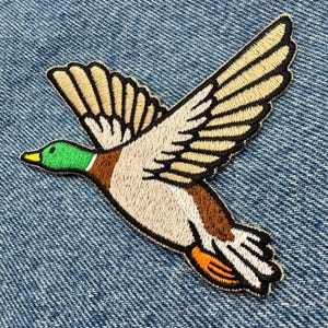 MALLARD DUCK PATCH Iron-on Embroidered Hunting Applique - Etsy