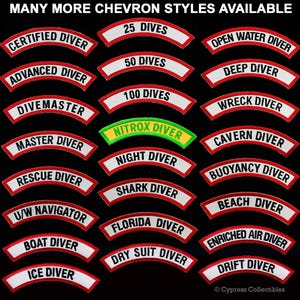 MASTER DIVER Certification Chevron PATCH Scuba Diving Experience Iron ...