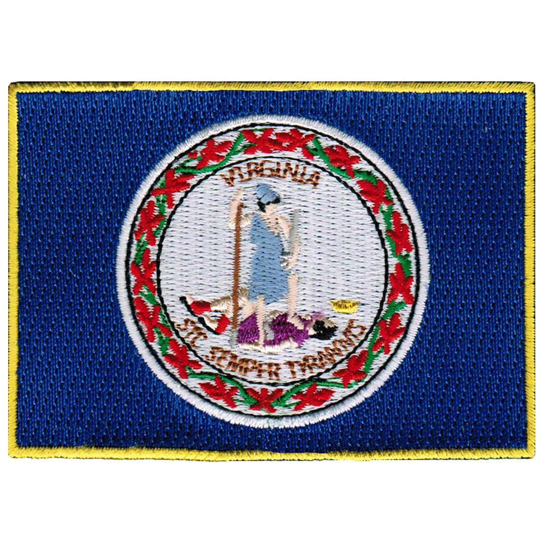 Virginia State Flag Patch: Embroidered Iron-on Applique (3.5x2.5-inches ...