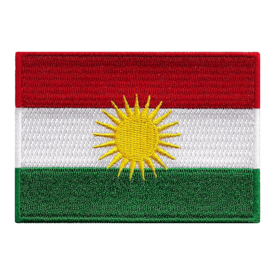 KURDISTAN FLAG PATCH Iron-on Embroidered Applique Top Quality - Etsy