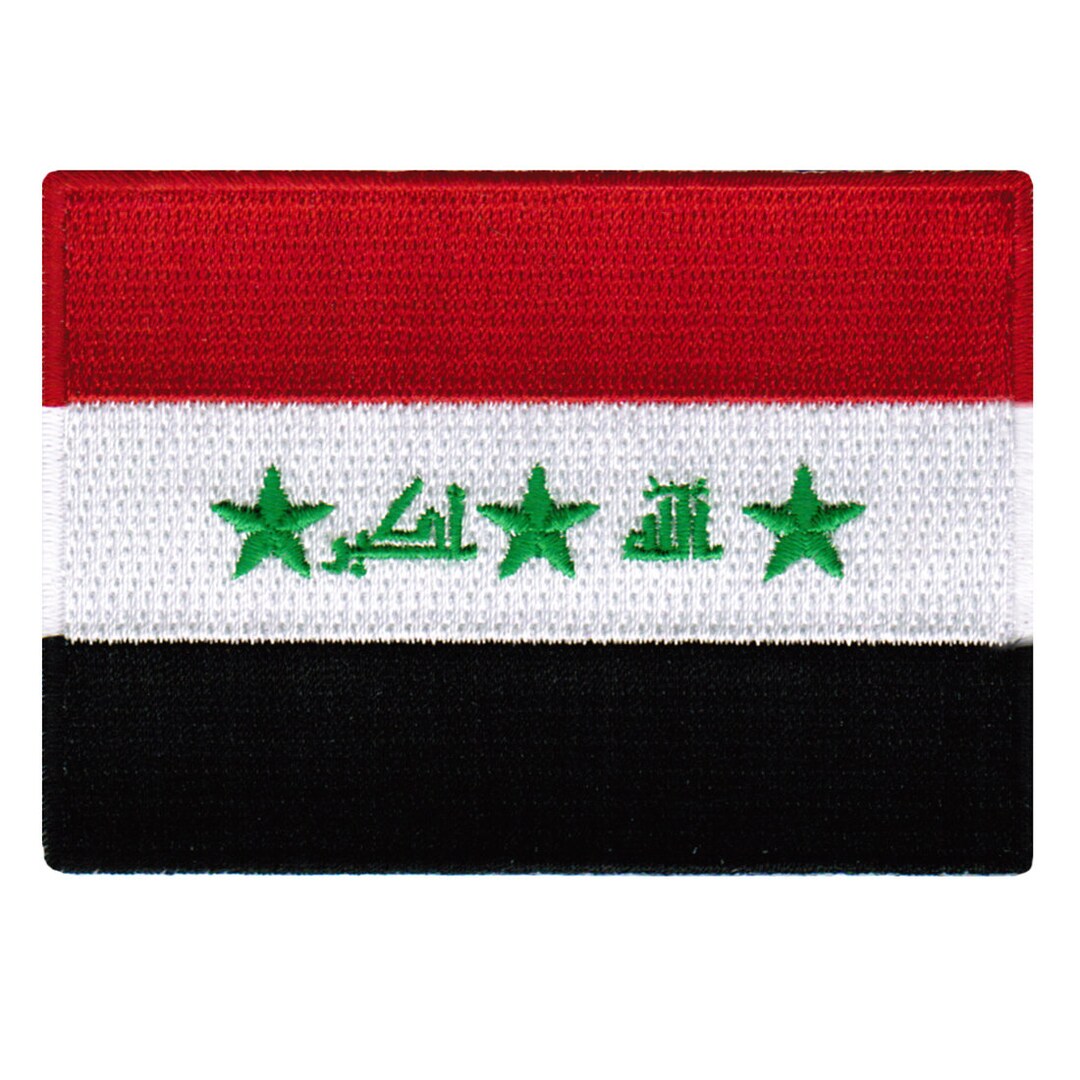 IRAQ FLAG PATCH Iron-on Embroidered Applique Top Quality - Etsy