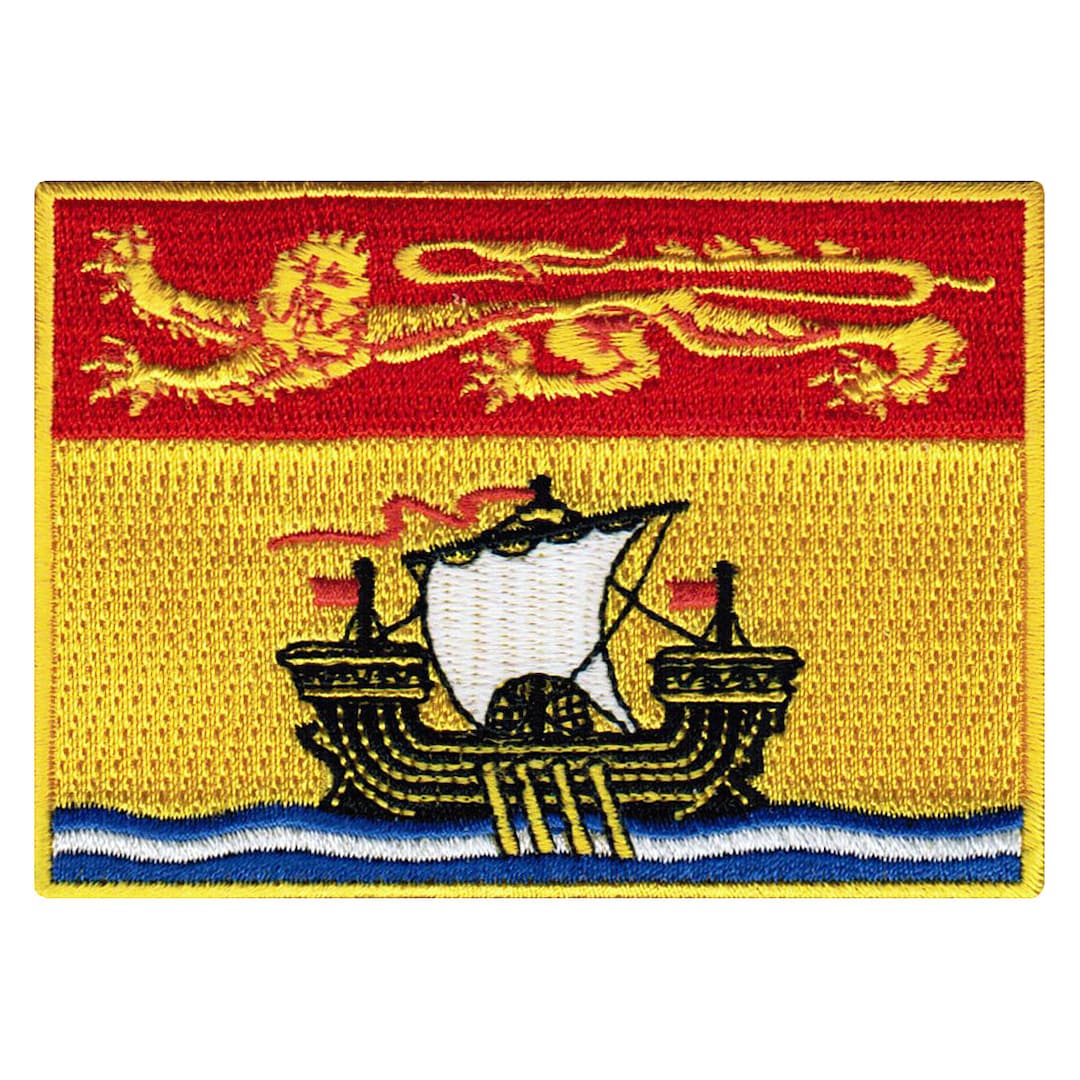 NEW BRUNSWICK FLAG Patch Canada Iron-on Embroidered Applique Top ...