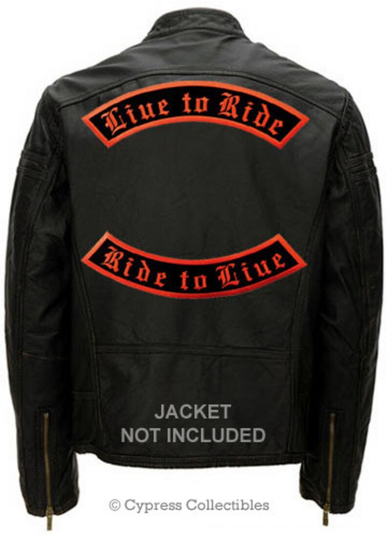 Large LIVE TO RIDE Rocker Patches Script Font Iron-on | Etsy