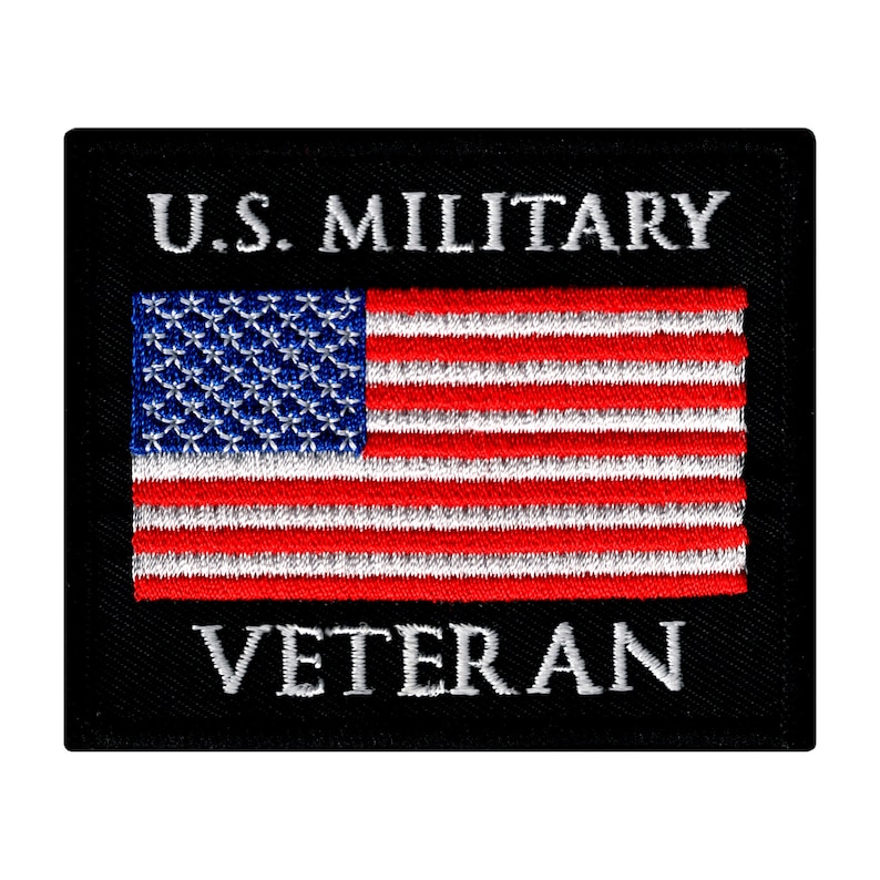 US MILITARY VETERAN Patch Iron-on Embroidered Applique - Etsy
