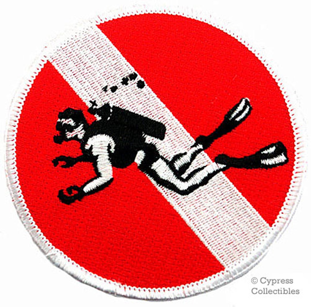 SNORKELING Scuba Diving PATCH Embroidered Iron-on Applique Skin Diver ...