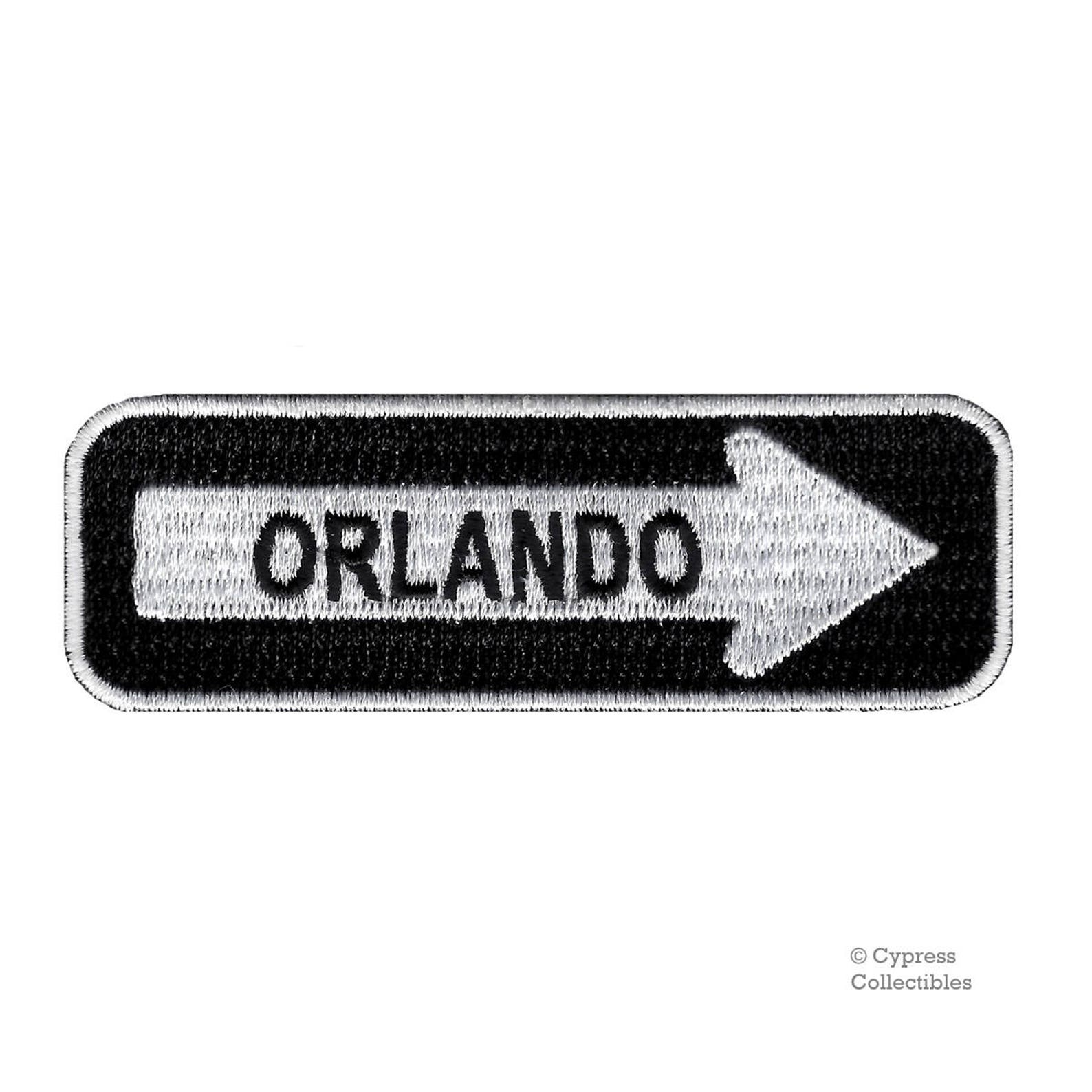 ORLANDO ROAD SIGN Patch Embroidered Iron-on Applique One Way | Etsy