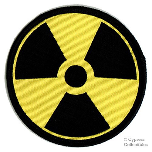 NUCLEAR SYMBOL PATCH embroidered iron-on zombie symbol warning | Etsy