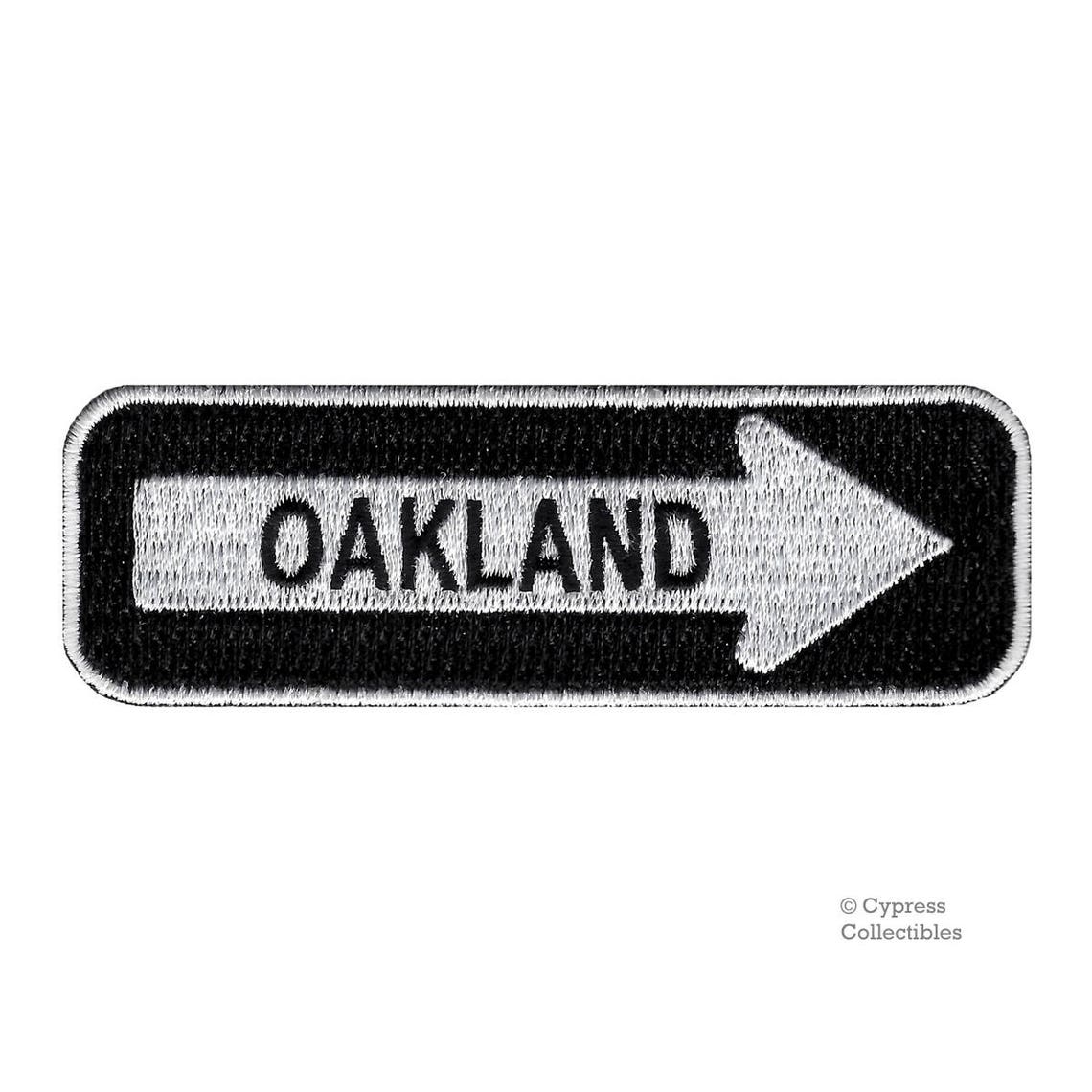 OAKLAND ROAD SIGN Patch Embroidered Iron-on Applique One Way | Etsy