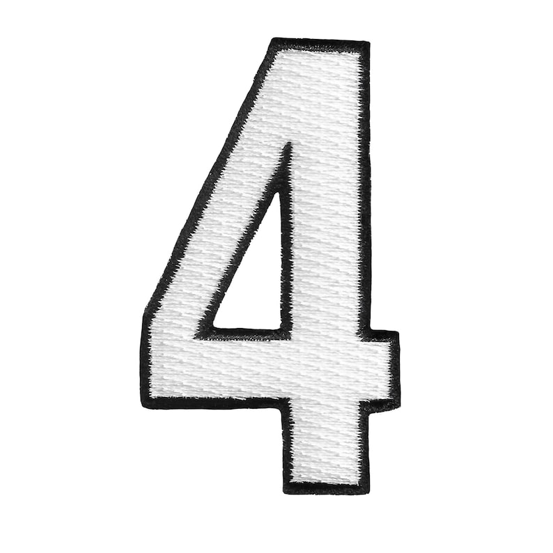White NUMBERS PATCH Embroidered Iron-on Applique NUMERALS - Etsy
