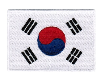 South Korea Flag Color Removable Patch - Etsy