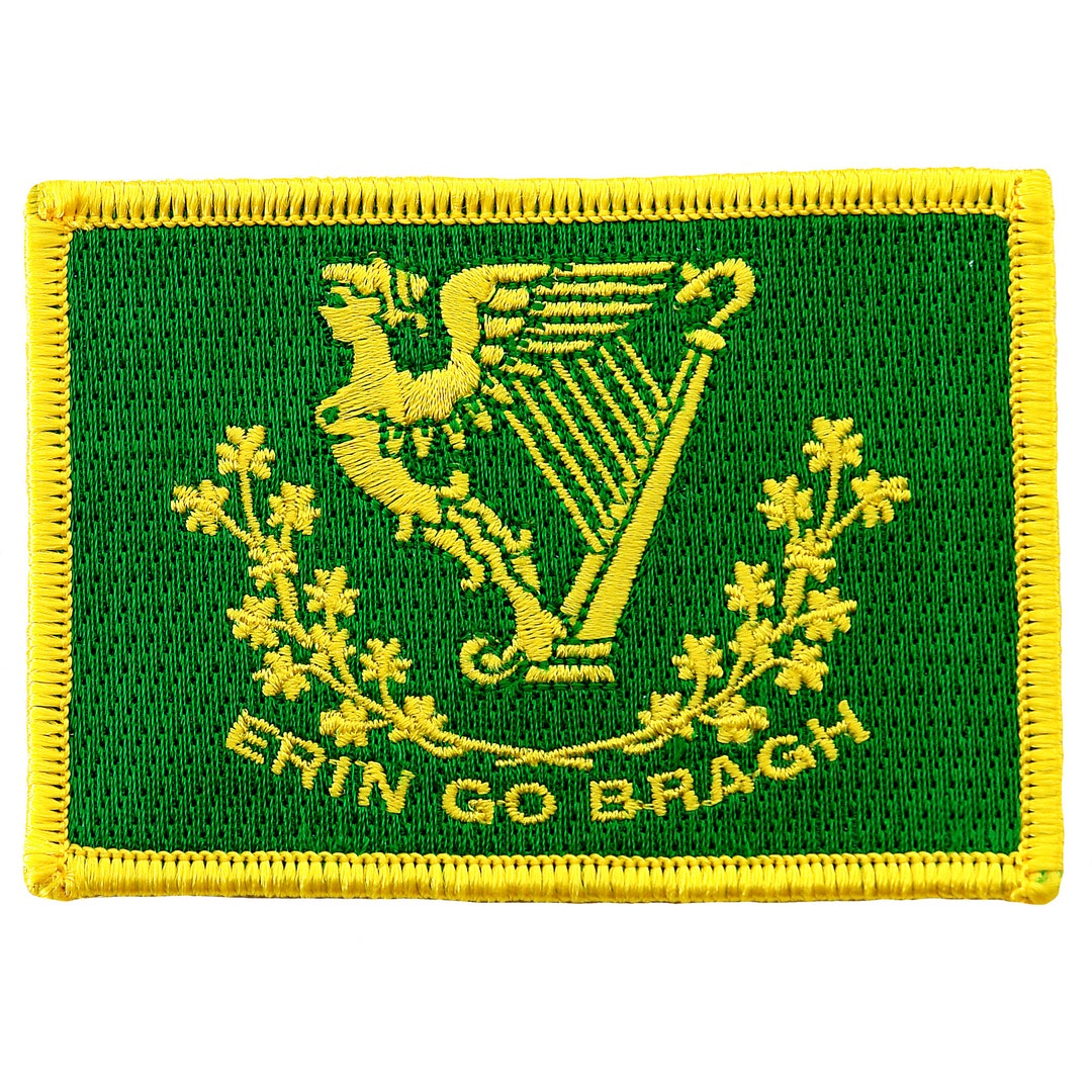 ERIN GO BRAGH Flag Patch Iron-on Embroidered Applique Ireland Irish St ...