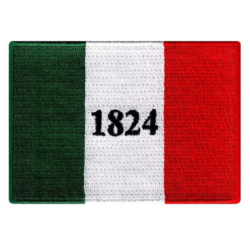 The ALAMO FLAG PATCH Iron-on Embroidered Applique Texas Revolution Davy ...