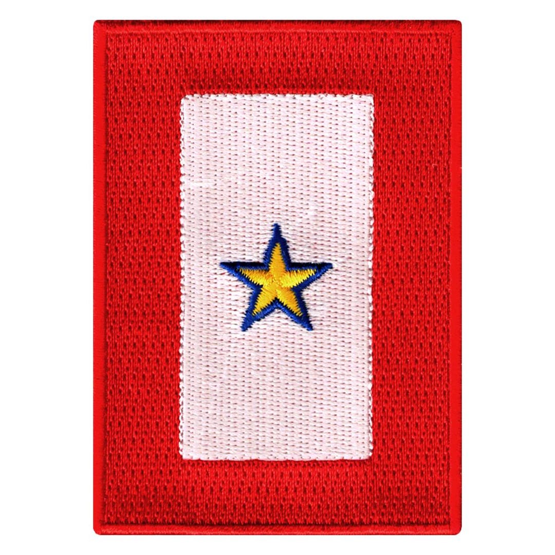 Military GOLD STAR FLAG Iron-on Embroidered Applique Combat Veteran ...