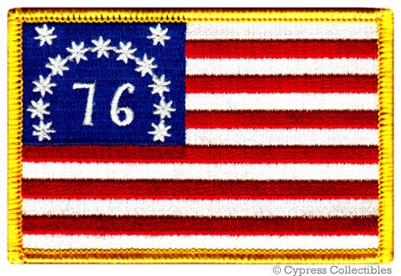 AMERICAN FLAG PATCH Bennington 1776 embroidered iron-on | Etsy