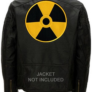 Large NUCLEAR SYMBOL PATCH Embroidered Iron-on Zombie Symbol Warning ...