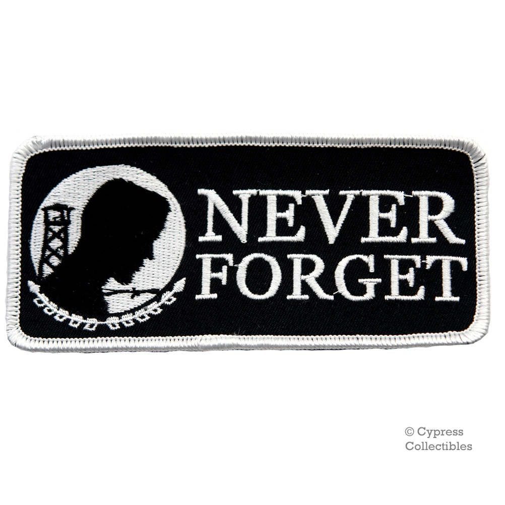 POW-MIA PATCH Never Forget Iron-on Embroidered Applique - Etsy
